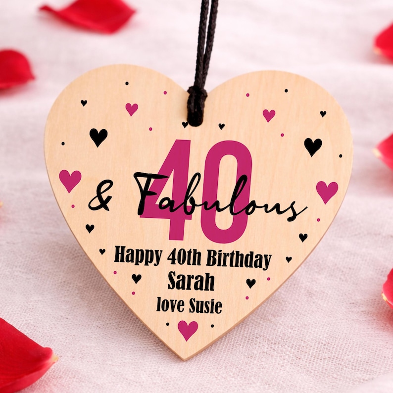 40th Birthday Gift, for Women, Mum, Auntie, Sister, 40 and Fabulous ...