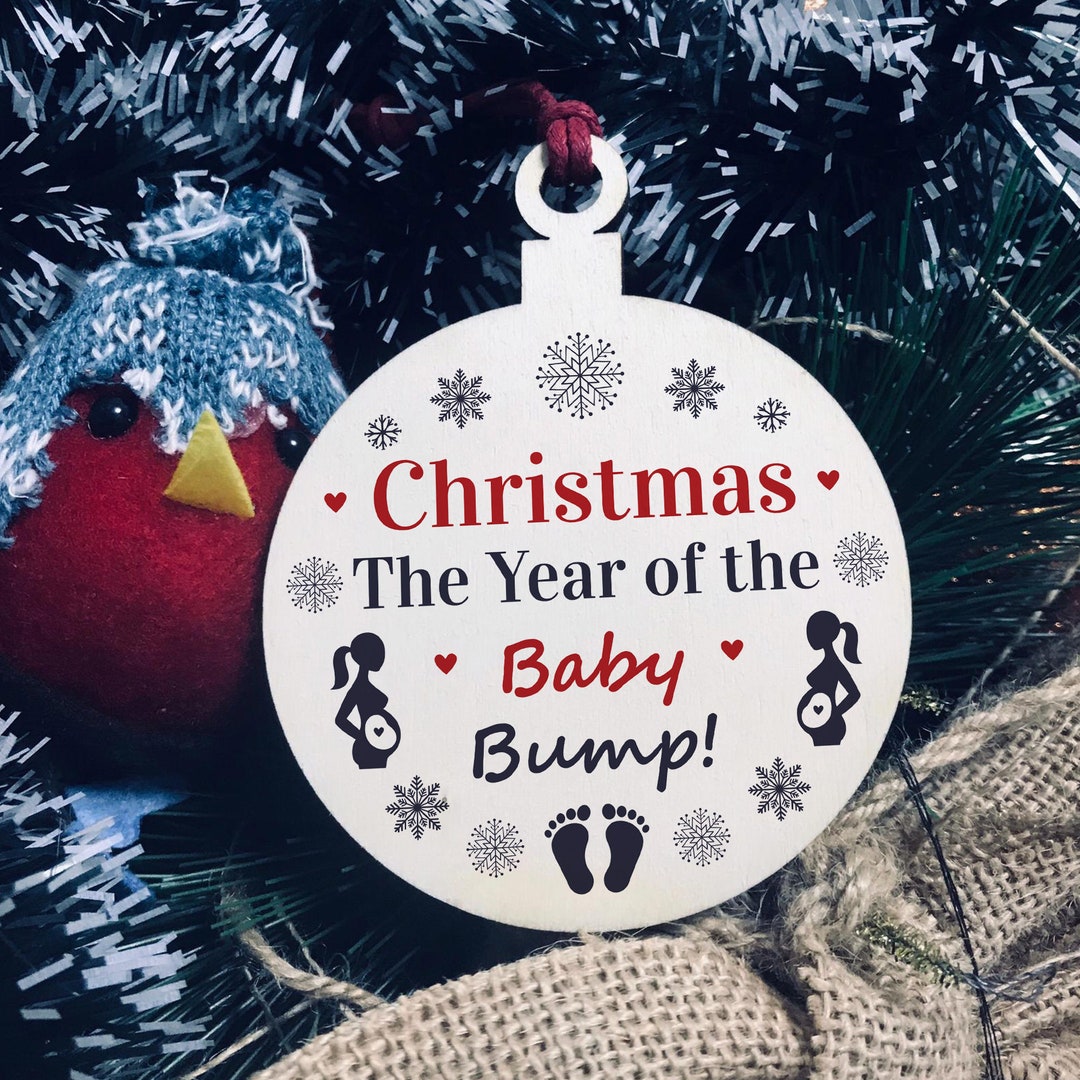 Bump Gift Hanging Christmas Decoration BABY BUMP Gift for New Mum Dad ...