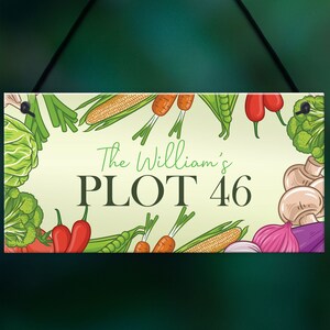 Allotment Sign Outdoor Plaque PLOT NUMBER Personalised Family Gift ...