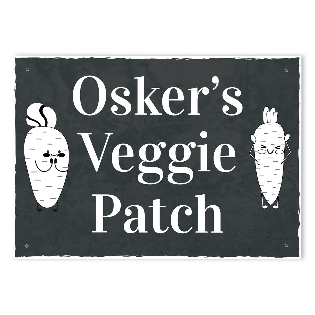 Red Ocean PERSONALISED Veggie Patch Sign for Garden Vegetable Patch ...