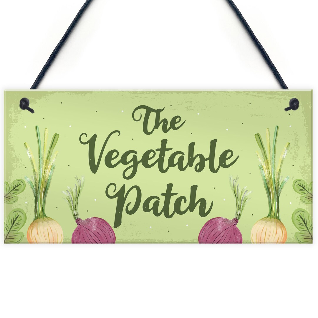The Vegetable Patch Hanging Sign Garden Sign Summer House Plaque Shed ...