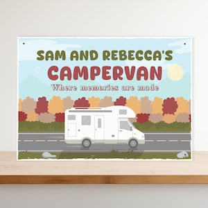 Red Ocean PERSONALISED Campervan Sign Novelty Plaque Travel Hanging ...