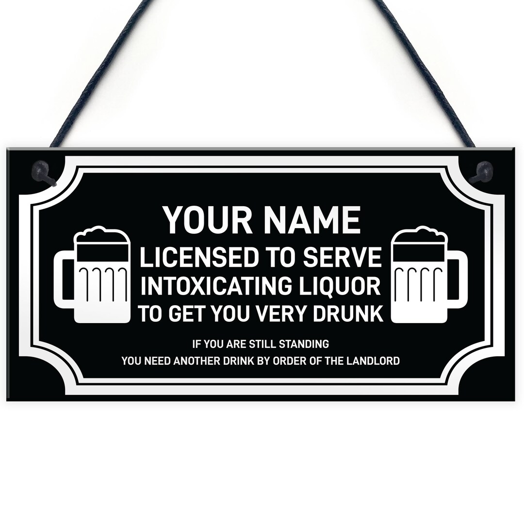 Novelty Bar Sign Licensed Home Bar Man Cave Pub Sign Gift for Men - Etsy