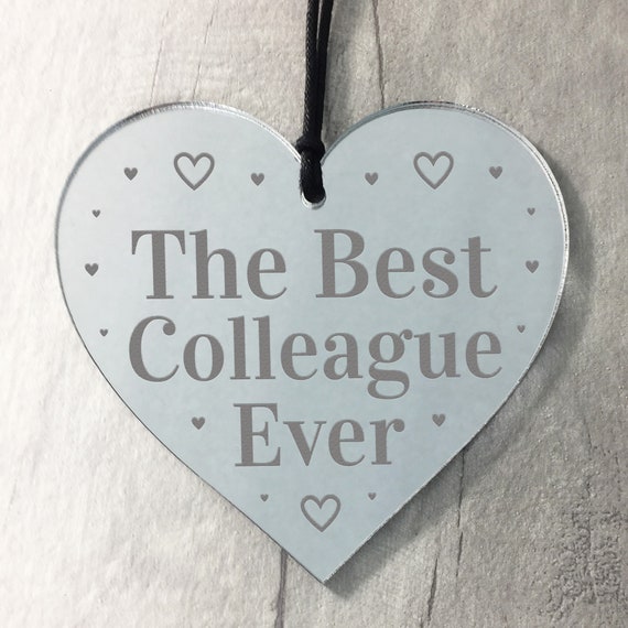 Red Ocean Best Colleague Ever Engraved Heart Thank You Work - Etsy
