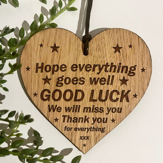 Good Luck Colleague Friend Teacher Work New Job Gift Engraved - Etsy