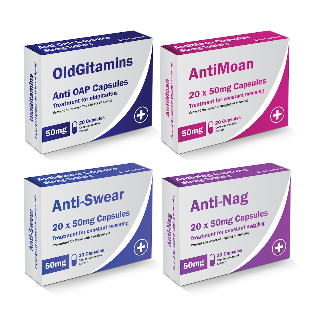 Novelty Joke Pill Tablet Box, Funny Birthday Gift for Her Him, Prank ...