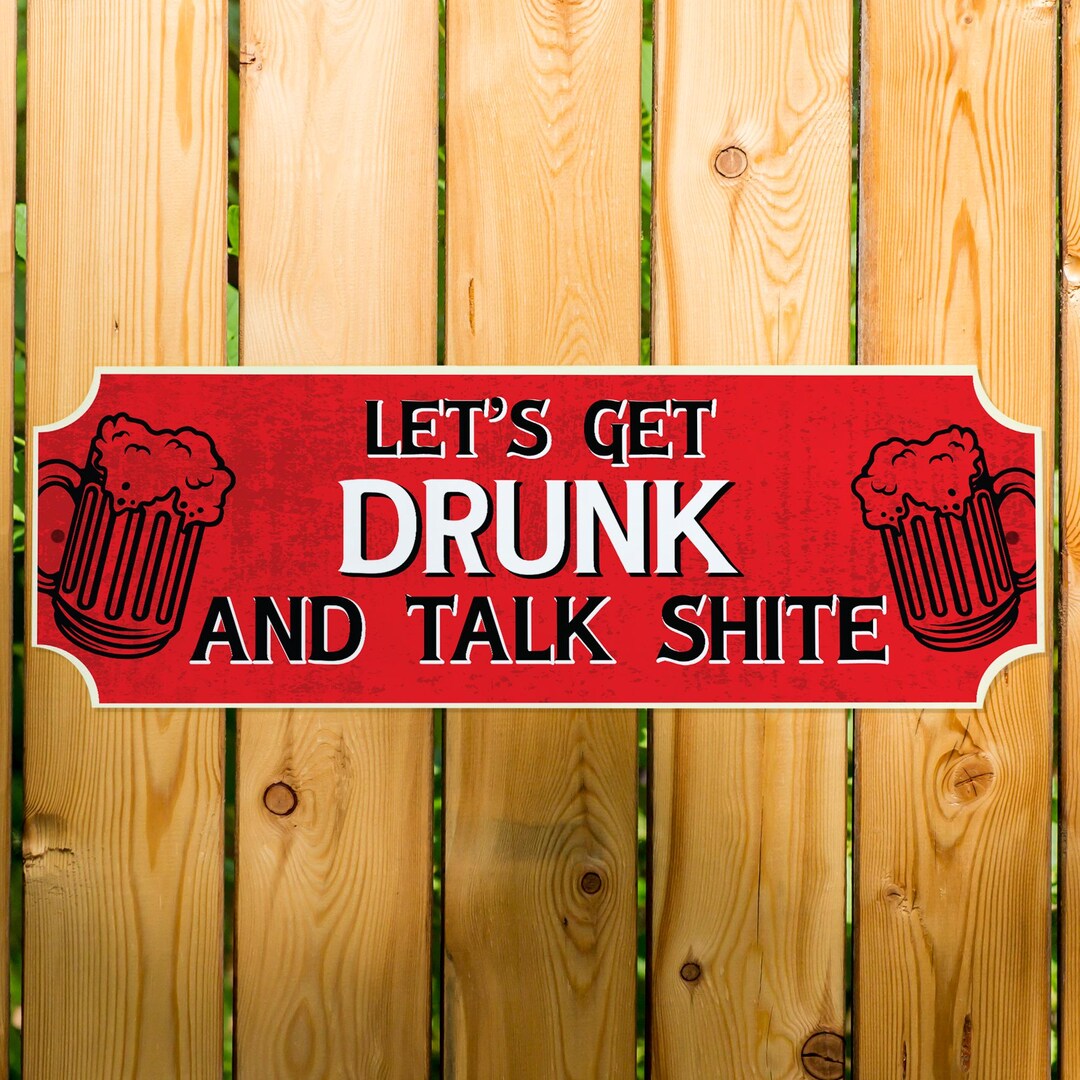 Funny Alcohol Sign for Man Cave Home Bar Hanging Plaque Man Cave Sign ...