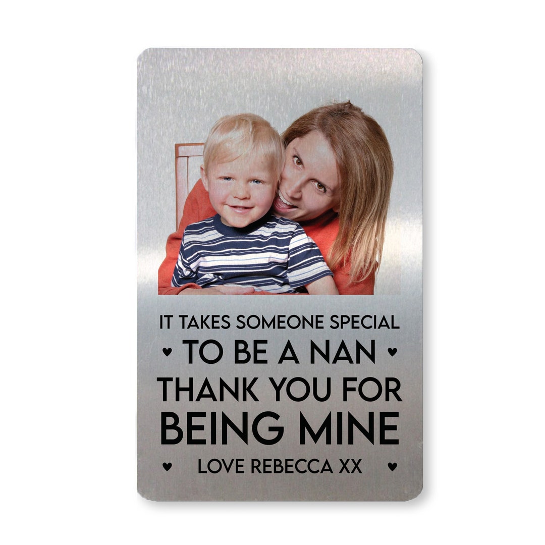 Nan Gift PERSONALISED Photo Wallet Card Gift for Nan Mothers Day ...