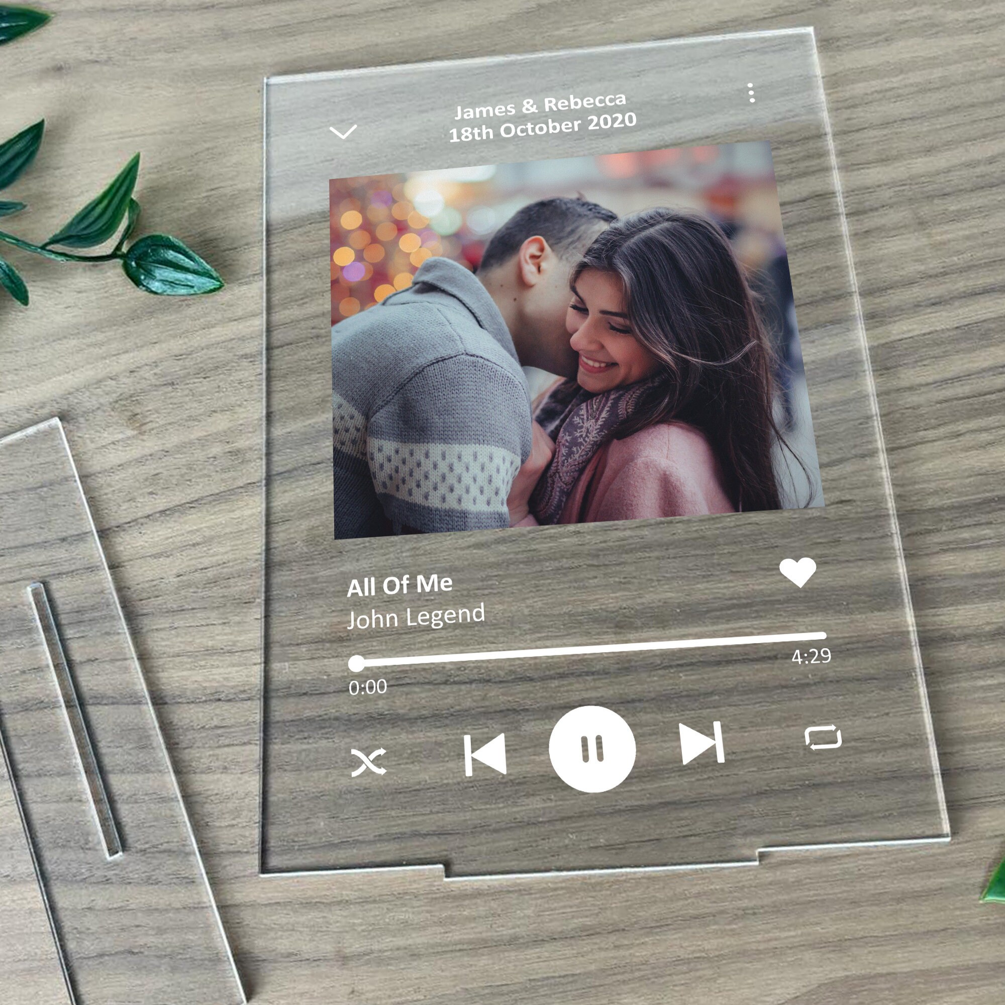 Personalised Song Plaque With Stand Anniversary Gift Wedding | Etsy UK