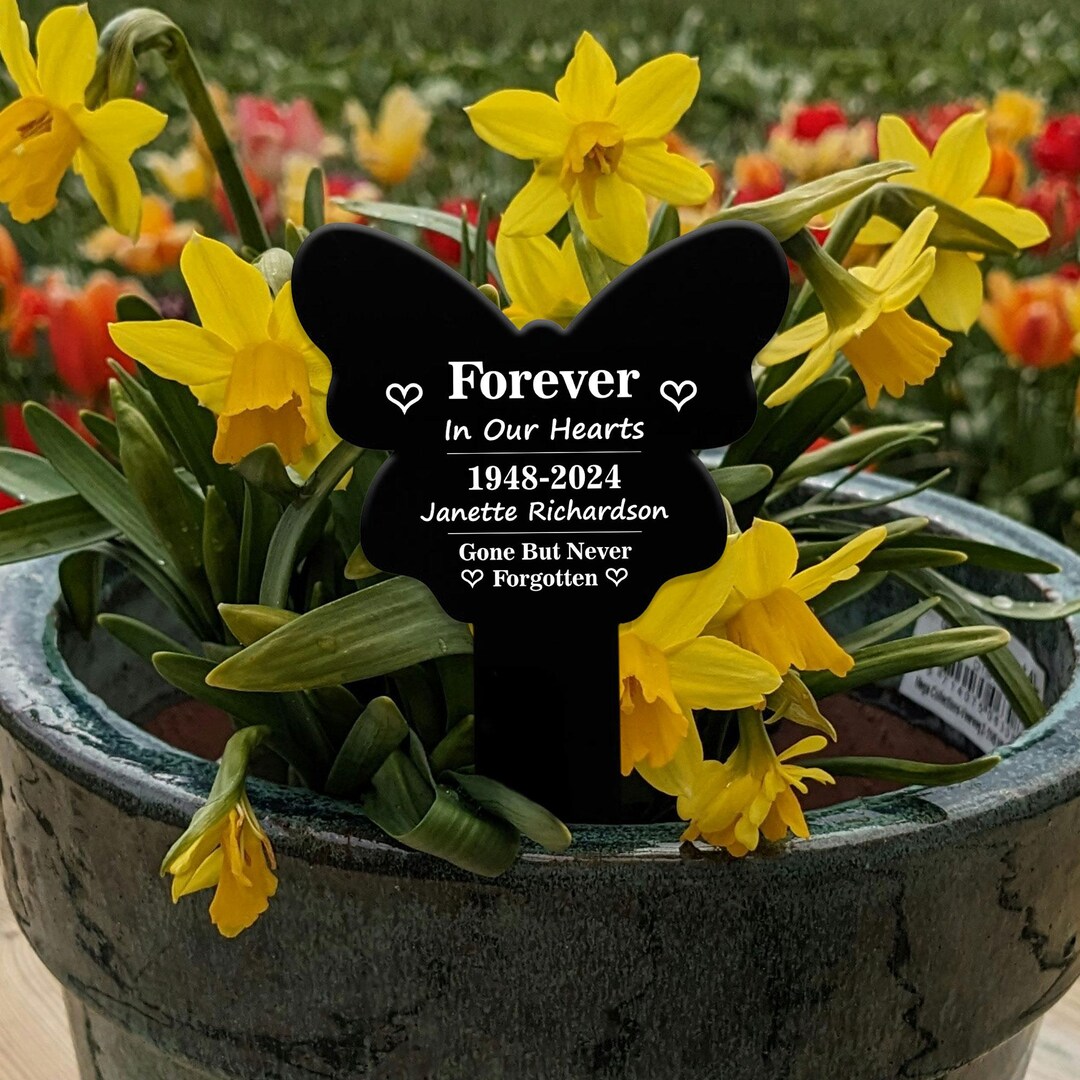 Personalised Graveside Memorial Plaque, Graveside Memorial Stake ...