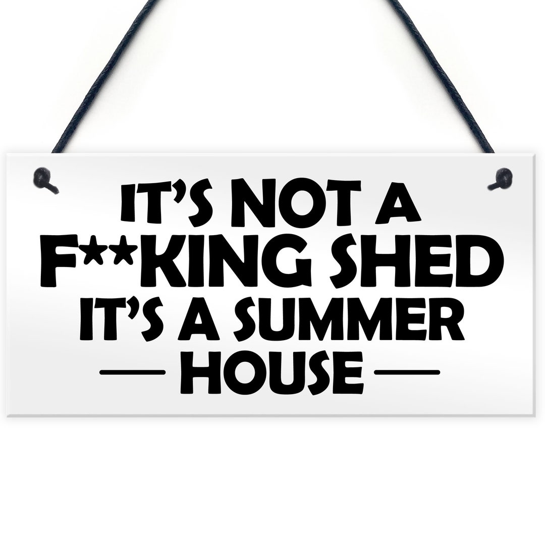 Funny Summerhouse Sign Joke Shed Sign Hanging Wall Door Plaque Home ...