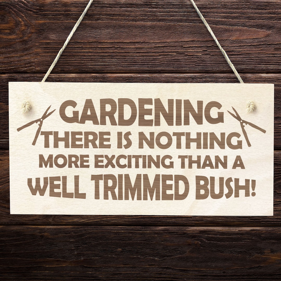 Garden Sign Engraved Funny Garden Signs and Plaques House Sign Outdoor ...
