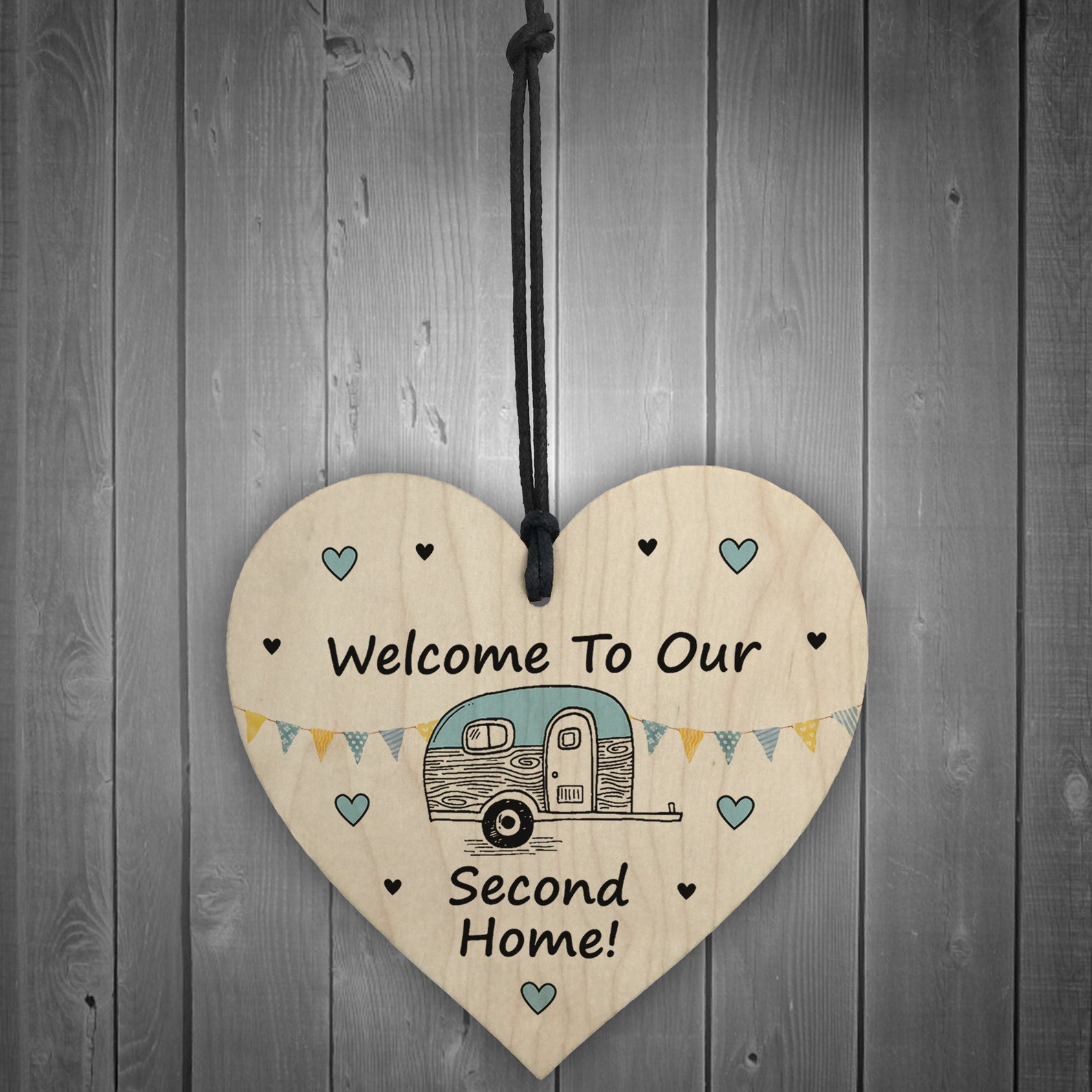 Caravan Sign Hanging Door Plaque Welcome Sign Second Home Motorhome ...