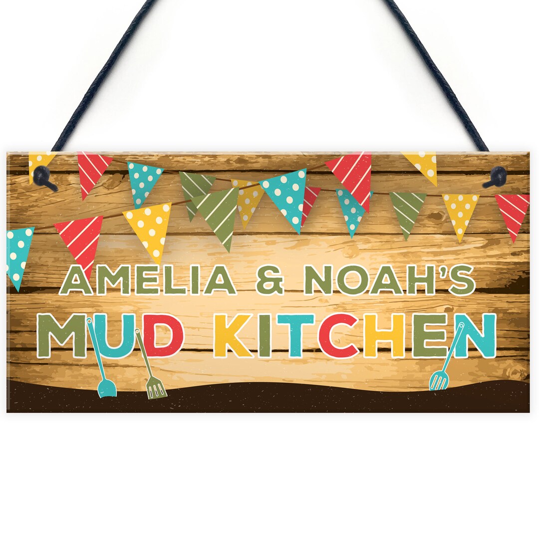 Personalised Colourful Mud Kitchen Sign for Garden Daughter Son Gift Home Gift - Etsy
