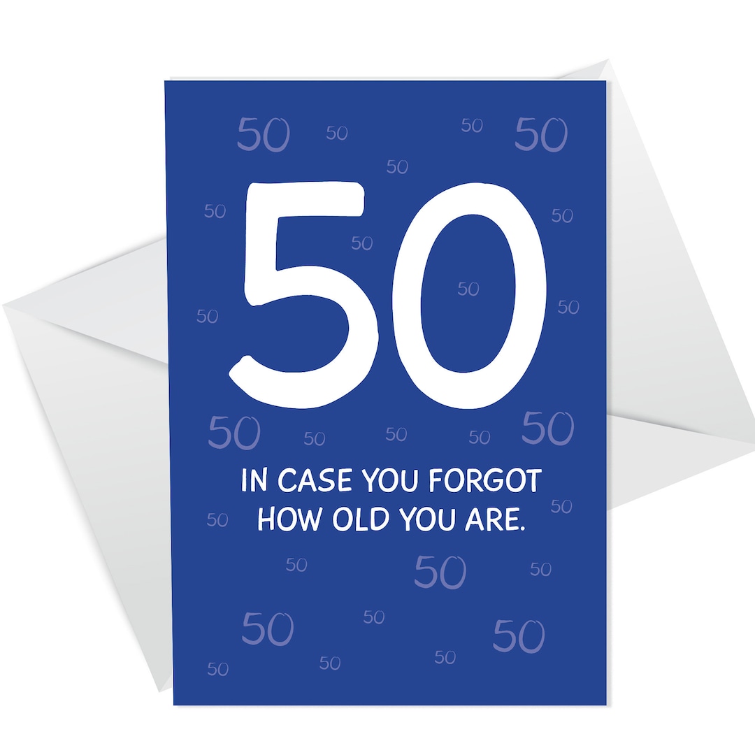 Red Ocean 50th Birthday Cards for Men Brother Son Dad Funny 50th ...