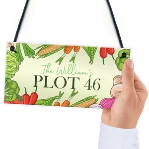 Allotment Sign Outdoor Plaque PLOT NUMBER Personalised Family Gift ...