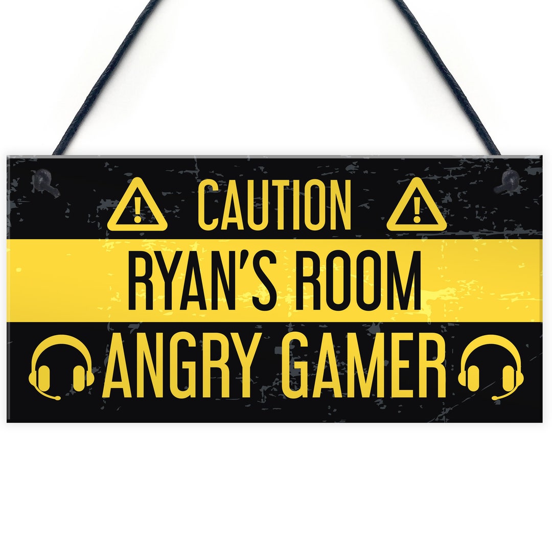Personalised Gaming Room Sign for Bedroom Man Cave Gift for Son Dad - Etsy