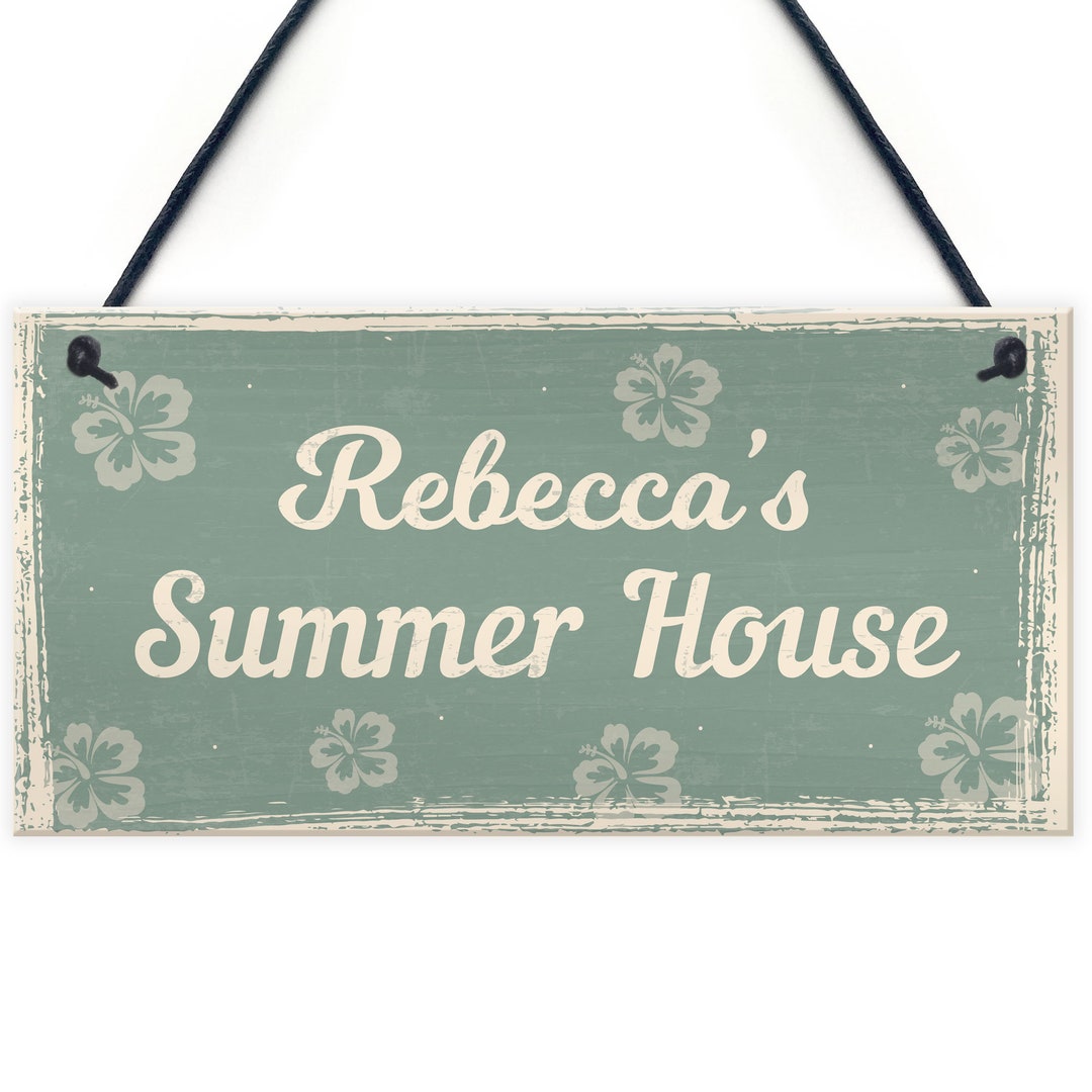 Red Ocean PERSONALISED Summer House Sign Summer House - Etsy