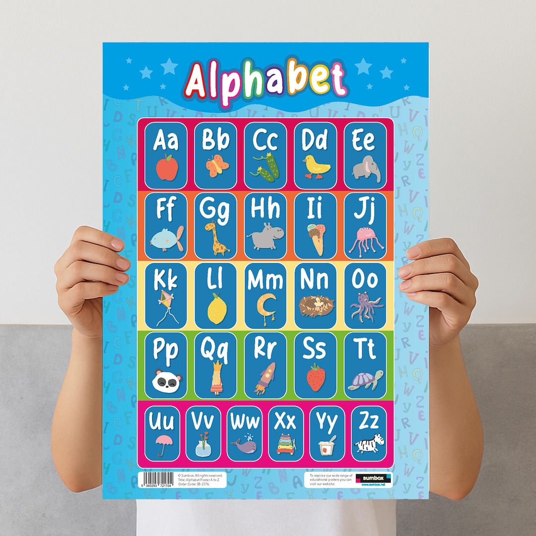 Alphabet Educational Poster for Kids, Colourful Alphabet Phonetics A3 ...