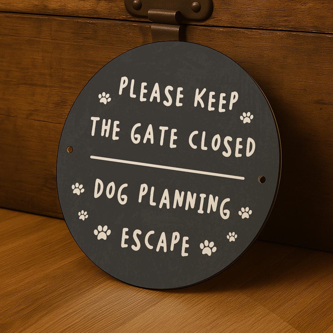 Funny Keep Gate Closed Sign Beware of the Dog Sign Indoor Outdoor Use ...