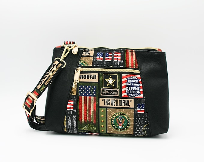 Army Sunshine Crossbody, Flag Purse, Army Purse, Medium Size Purse ...