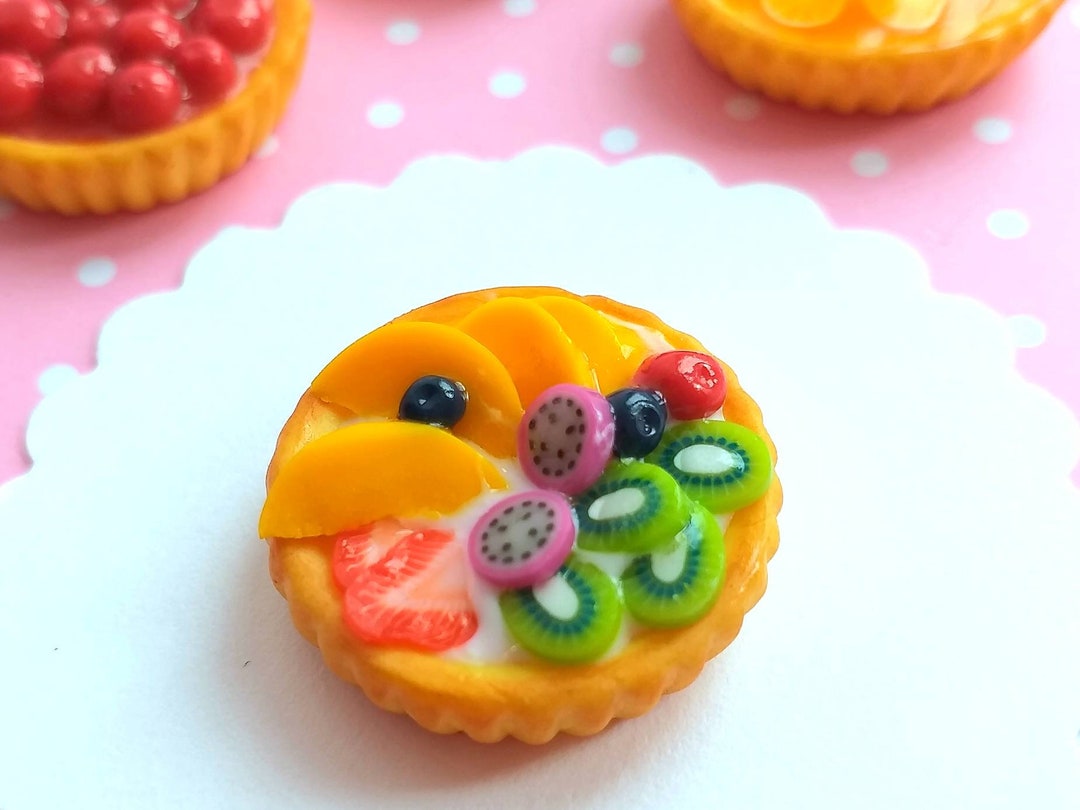 Dollhouse Miniature Fruit Tart, Fake Food, Miniature Food, Dollhouse ...
