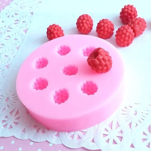 Raspberry Silicone Mold, Fruit Polymer Clay Mold, Flexible Push Mold ...