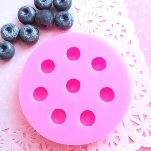 Blueberry Silicone Mold Fruit Polymer Clay Mold Flexible | Etsy