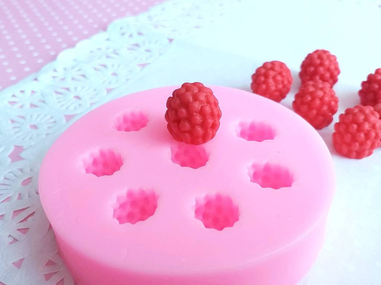 Raspberry Silicone Mold Fruit Polymer Clay Mold Flexible - Etsy
