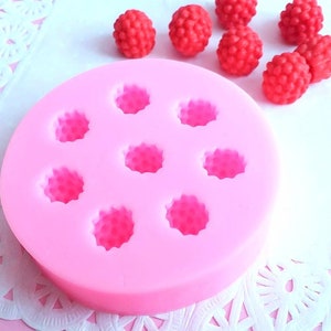 Raspberry Silicone Mold, Fruit Polymer Clay Mold, Flexible Push Mold ...