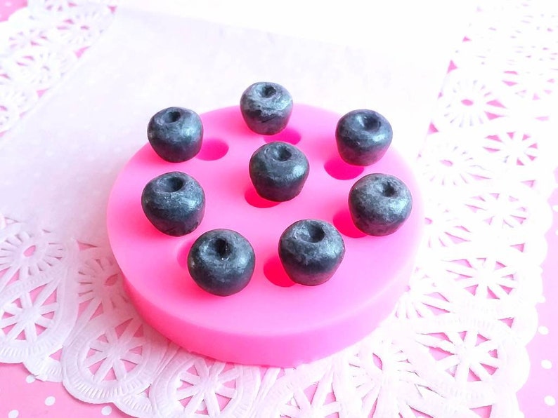 Blueberry Silicone Mold Fruit Polymer Clay Mold Flexible | Etsy
