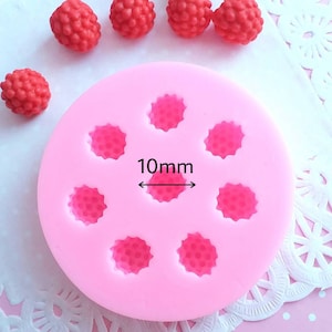 Raspberry Silicone Mold, Fruit Polymer Clay Mold, Flexible Push Mold ...