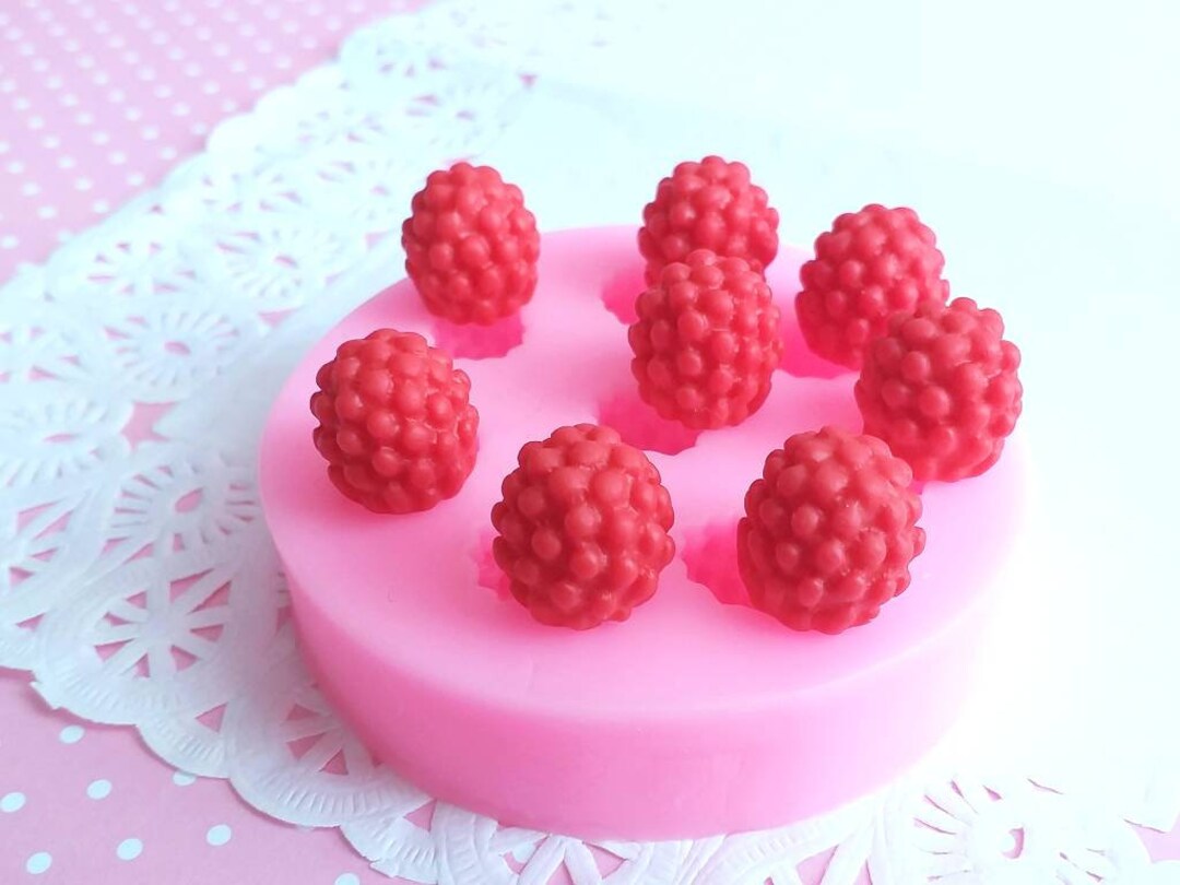 Raspberry Silicone Mold, Fruit Polymer Clay Mold, Flexible Push Mold ...