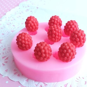Raspberry Silicone Mold, Fruit Polymer Clay Mold, Flexible Push Mold ...