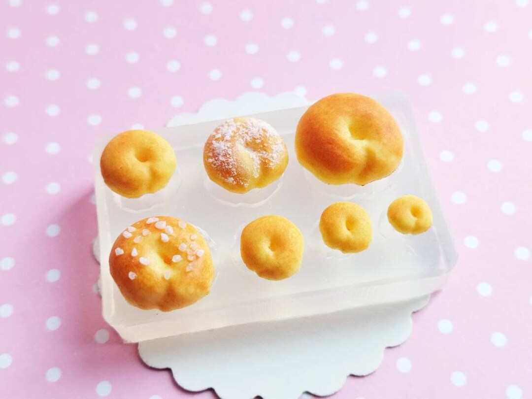Miniature Breads Silicone Mold, Bread Polymer Clay Mold, Flexible Push ...