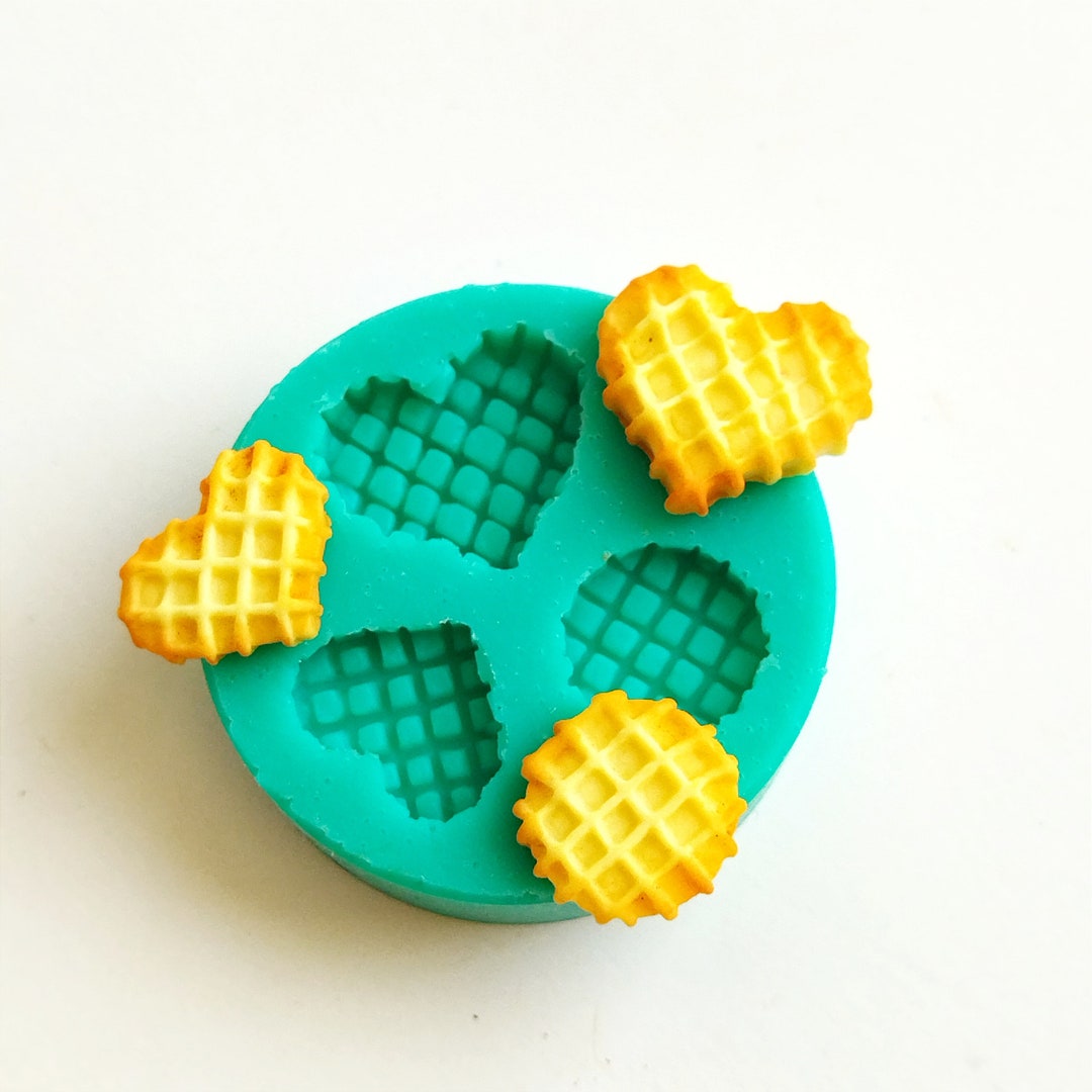 3 Styles of Waffles Silicone Mold, Waffle Polymer Clay Mold, Flexible ...