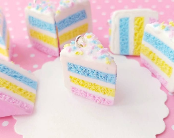 Layer Cake Charm Miniature Food Kawaii Charms Polymer - Etsy
