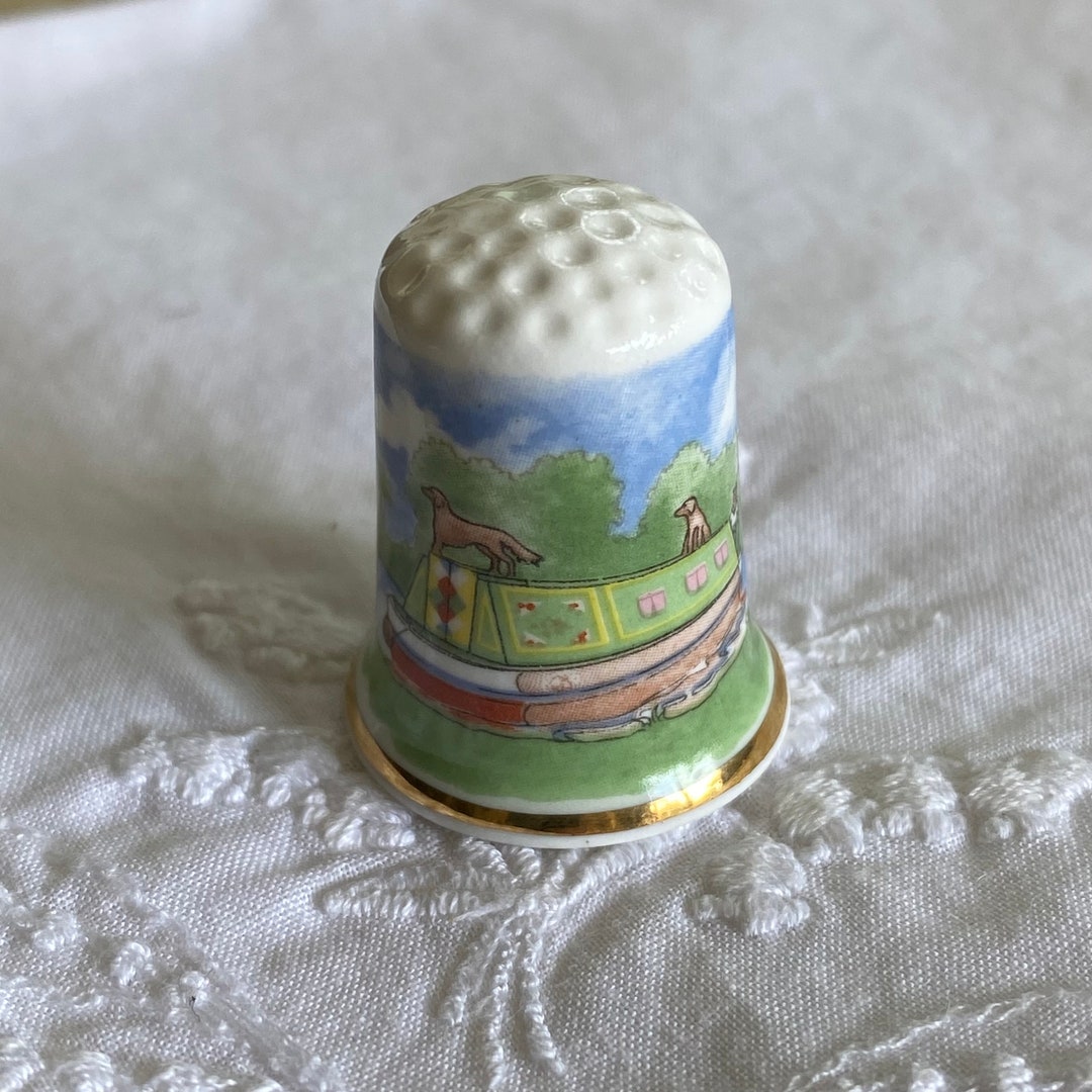 Vintage Thimbles, Collectible, Canal Boat - Etsy