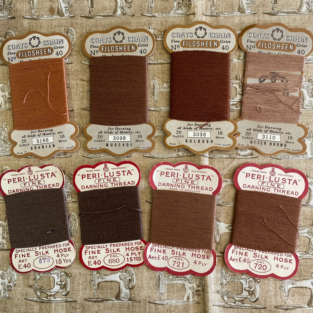 Peri-lusta and Coats Filosheen Fine Darning Thread for Hosiery - Etsy