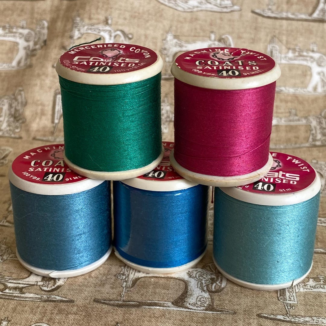 5 Coats Plastic Cotton Reels, 1970s - Etsy