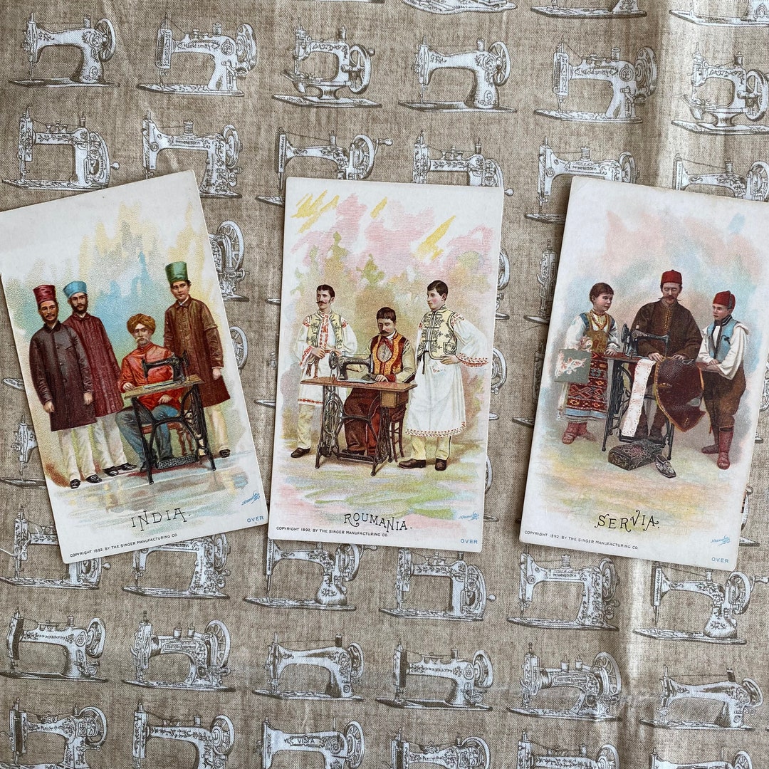 Singer Manufacturing Company, Sewing Machine Trade Cards - Etsy