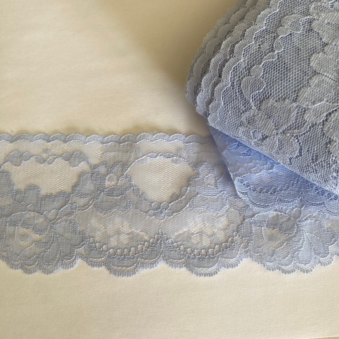 Vintage Powder Blue Lace 7cms Wide - Etsy