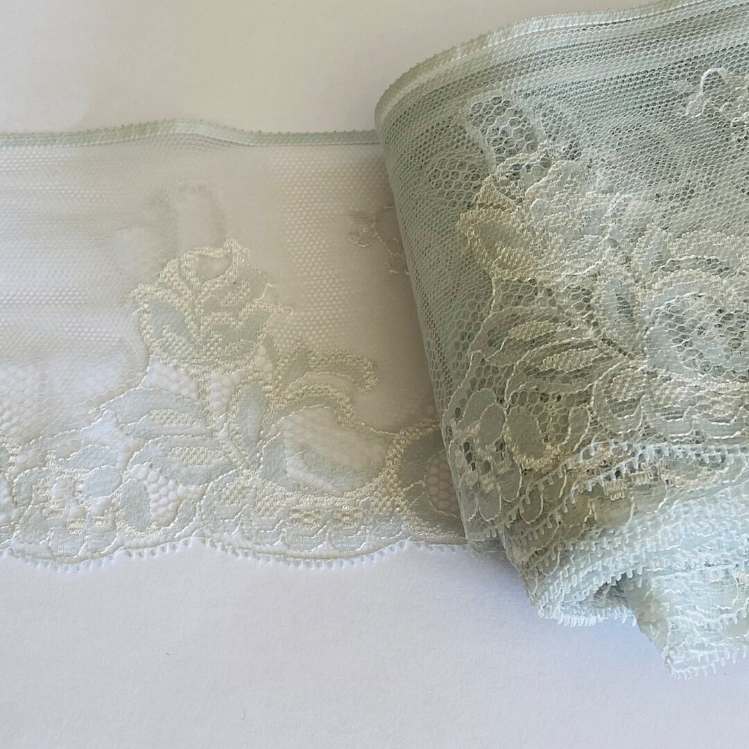 Vintage Duck Egg Blue Lace 10cms Wide - Etsy
