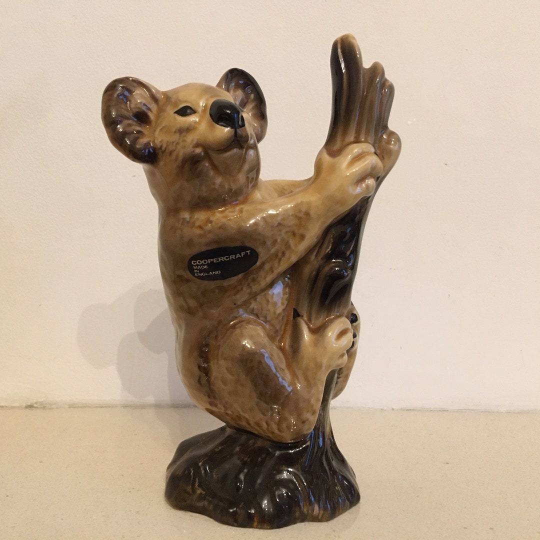 Vintage Coopercraft Ceramic Koala Bear in Brown Tones - Etsy