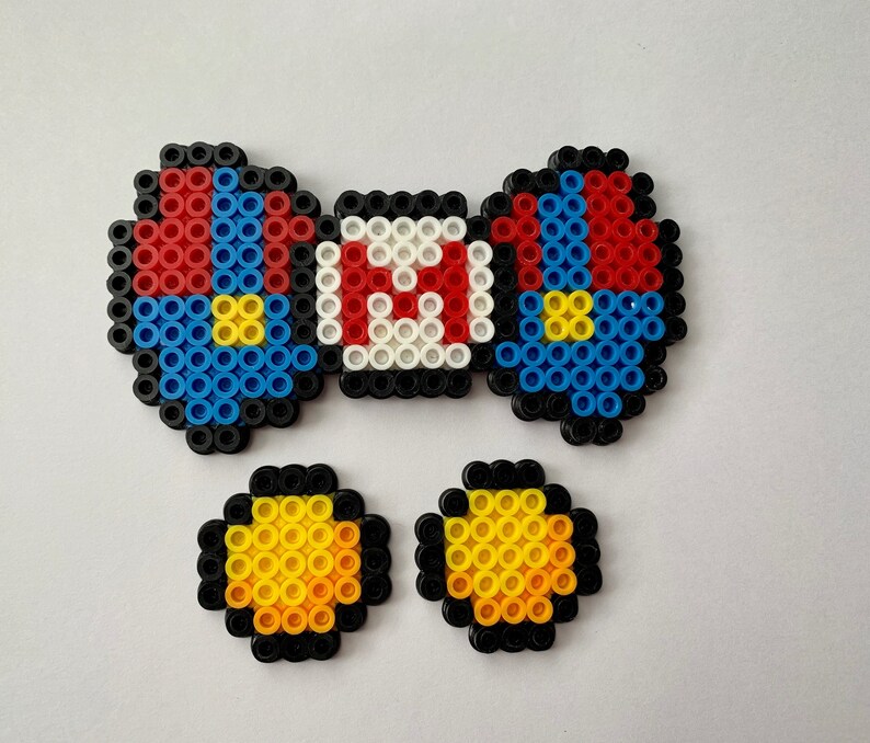 Super Mario Bro's Mario Hair Bow and Button Set | Etsy