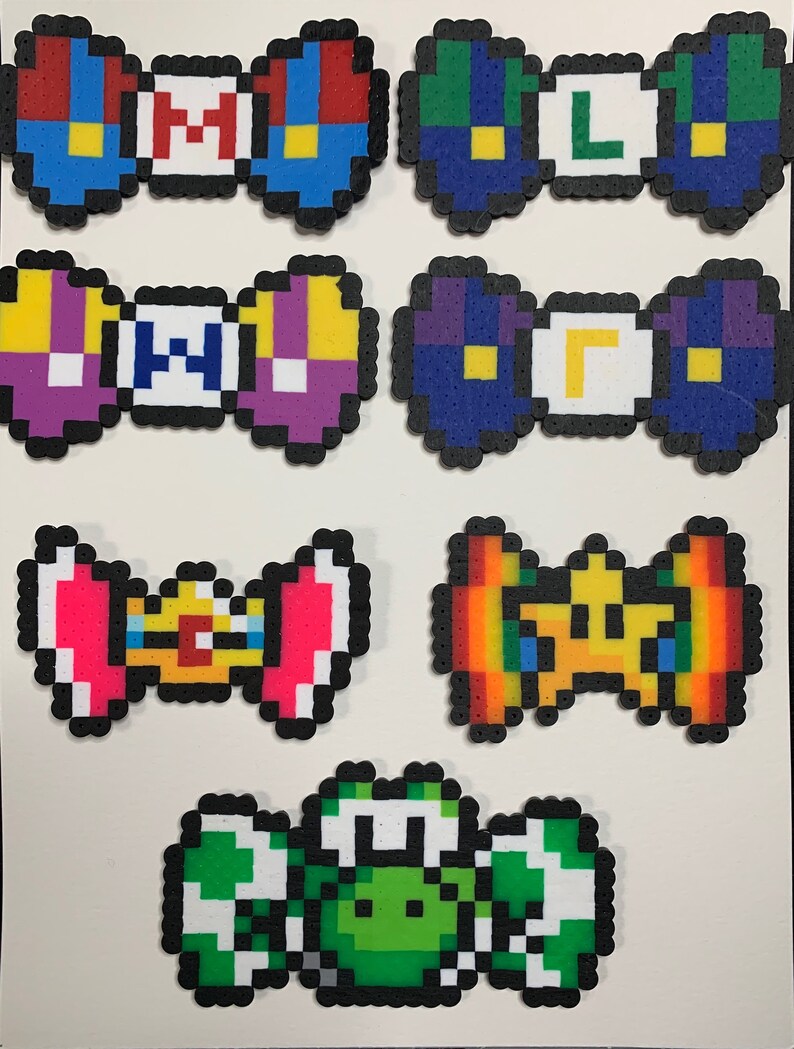 Super Mario Bro's Mario Hair Bow and Button Set - Etsy