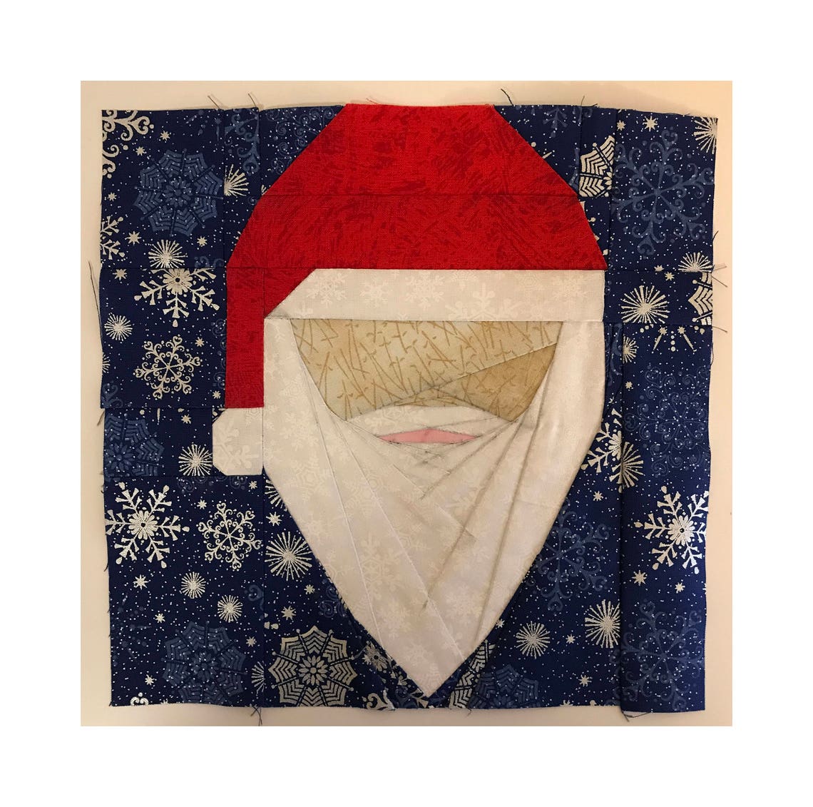PDF, Santa Quilt Pattern, 8"x8" Quilt Block, Paper Piecing, Christmas ...