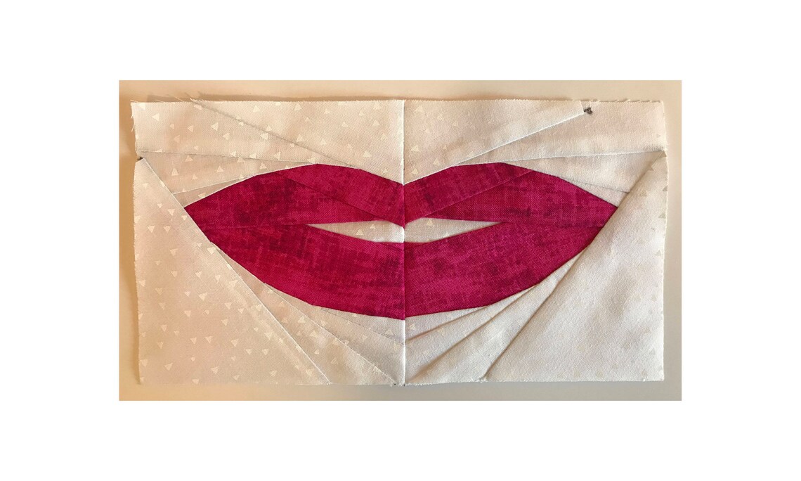 PDF, Lips Quilt Pattern, 4x8 Quilt Block, Paper Piecing - Etsy