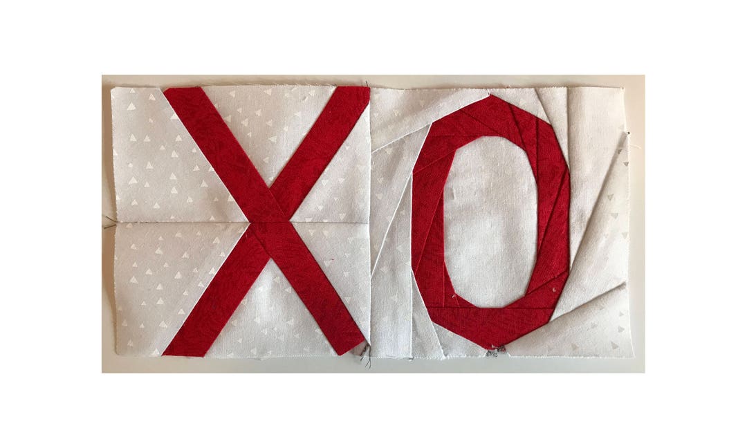 PDF, XO Quilt Pattern, 4x8 Quilt Block, Paper Piecing - Etsy