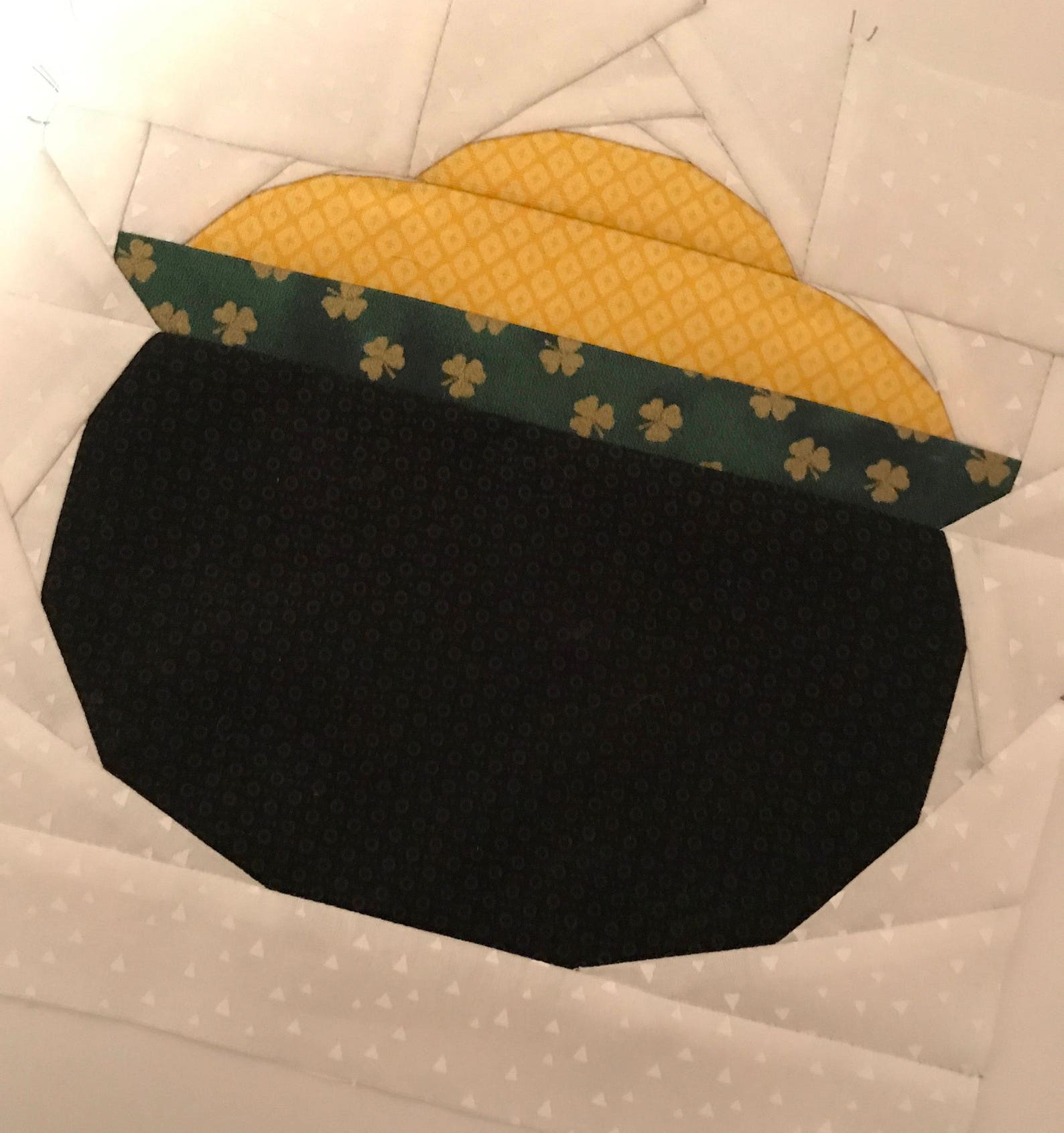 PDF, Pot of Gold Quilt Pattern, 8"x8" Quilt Block, Paper Piecing, St ...